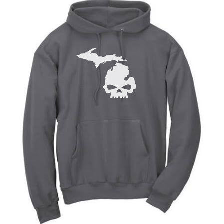 "Michi-Skull" Premium Hooded Sweatshirt – michiganluv